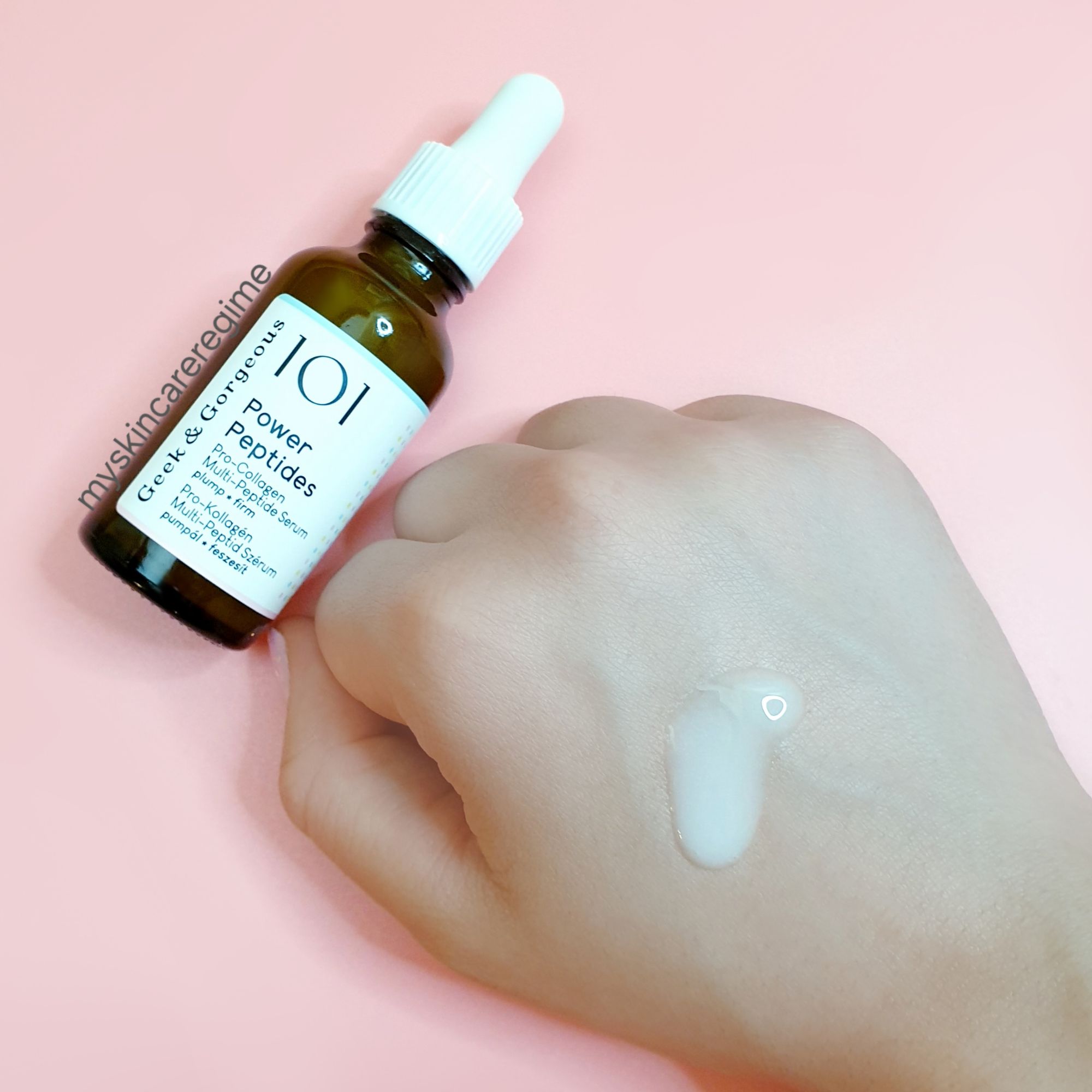 [Review]: Geek & Gorgeous 101 – Power Peptides Serum – My Skincare Regime